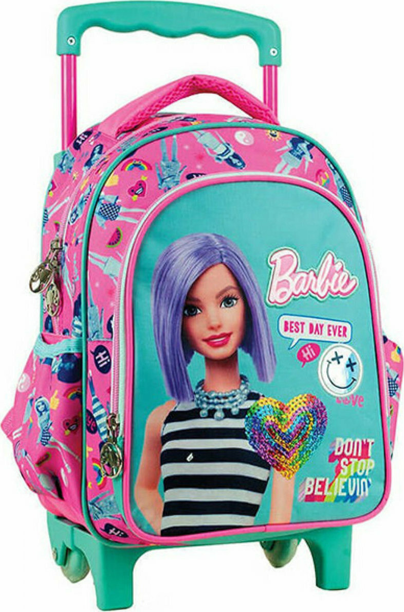 Gim Barbie Beauty Σχολική Τσάντα Τρόλεϊ Νηπιαγωγείου σε Ροζ χρώμα Μ25 x ...